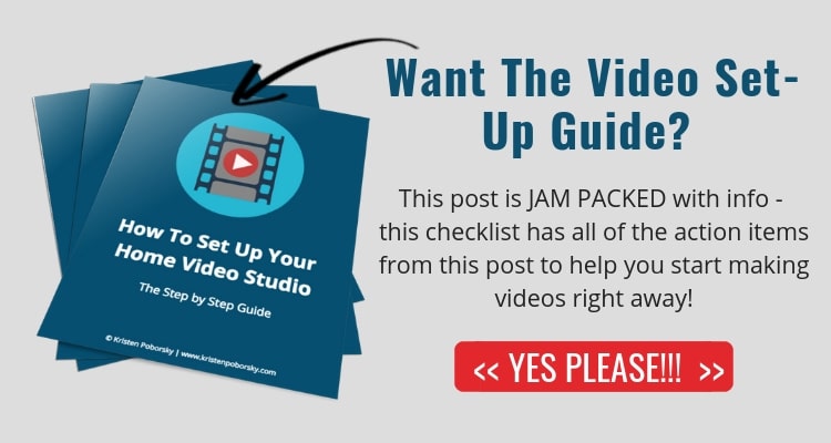 How to set up your home video studio like a pro! - Kristen Poborsky.com