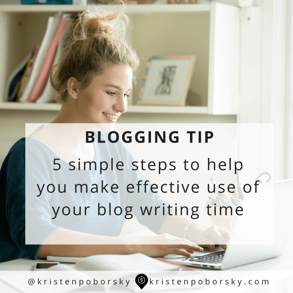 How to make effective use of your blog writing time - Kristen Poborsky.com